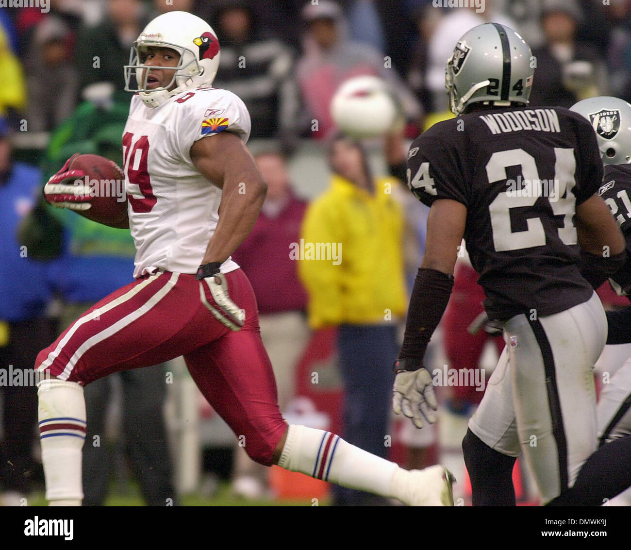 Dec 02, 2001; Oakland, CA, USA; Arizona Cardinals' David Boston, #89 ...