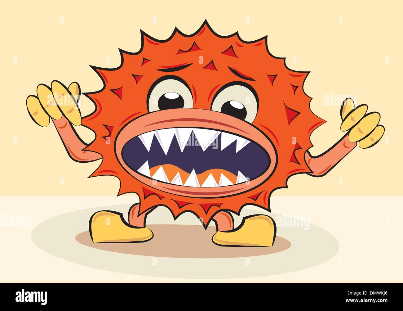 cartoon funny angry bacillus Stock Vector Image & Art - Alamy
