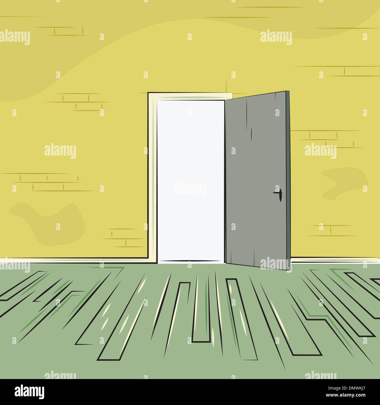 Old open gates Stock Vector Images - Alamy