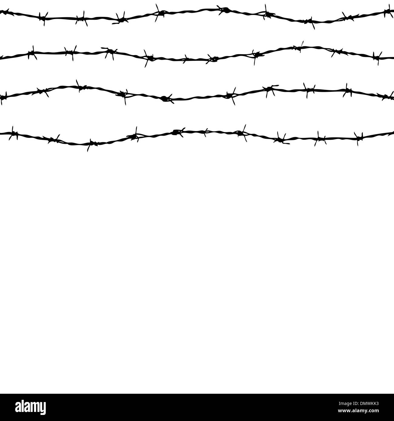 wired fence with barbed wires Stock Vector Image & Art - Alamy