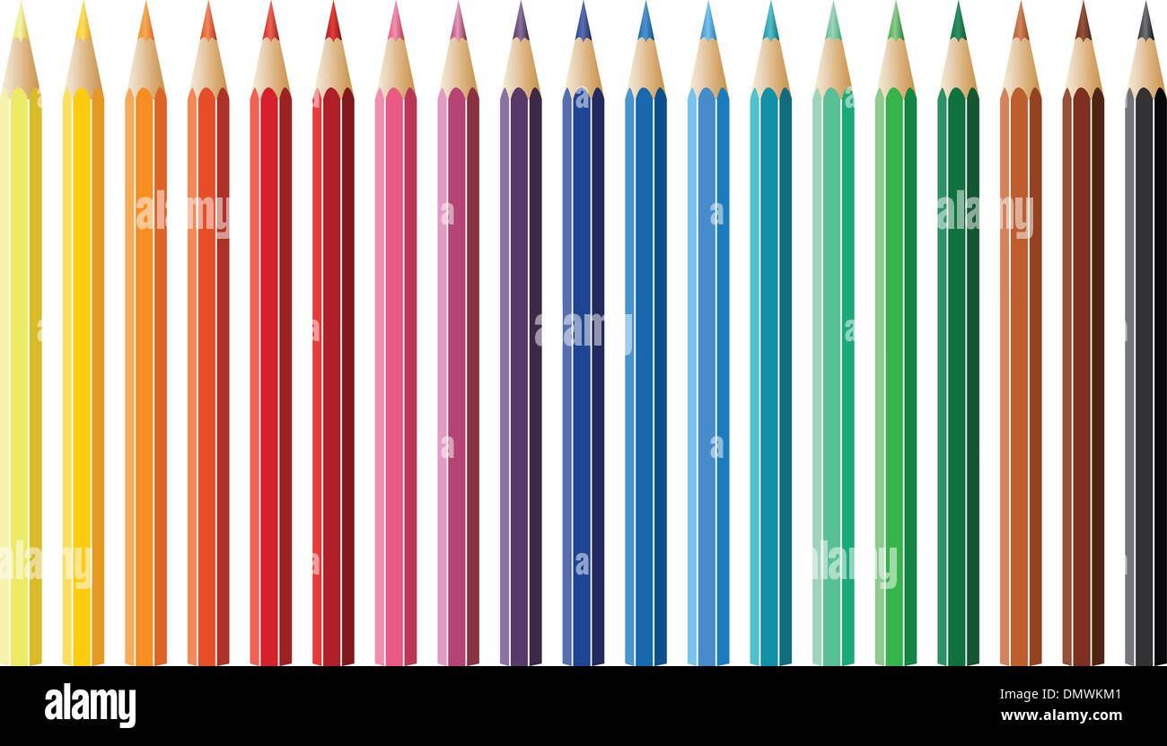 vector colored pencils Stock Vector Image & Art - Alamy