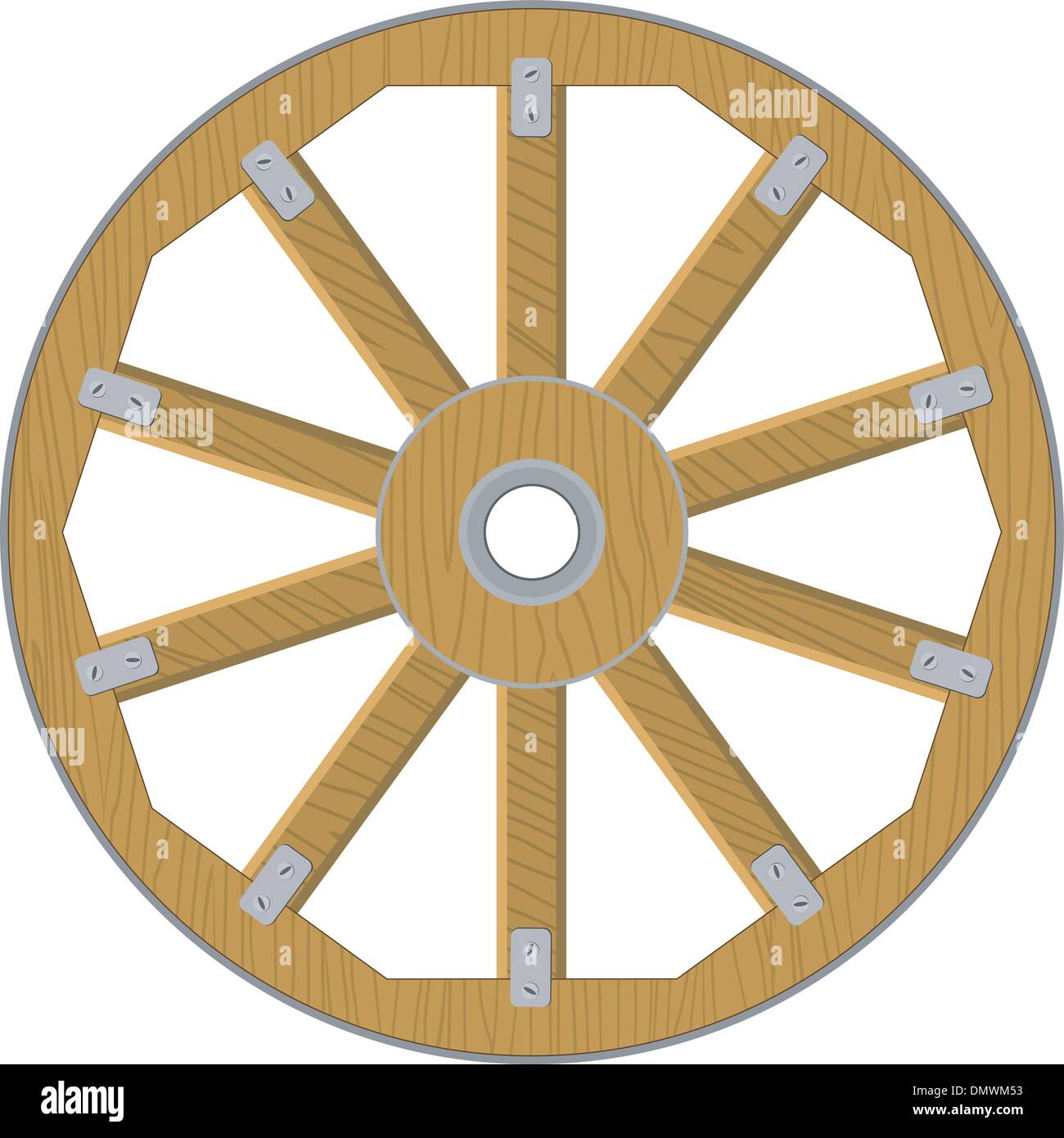 Vector image of a wooden wheel Stock Vector Image & Art - Alamy