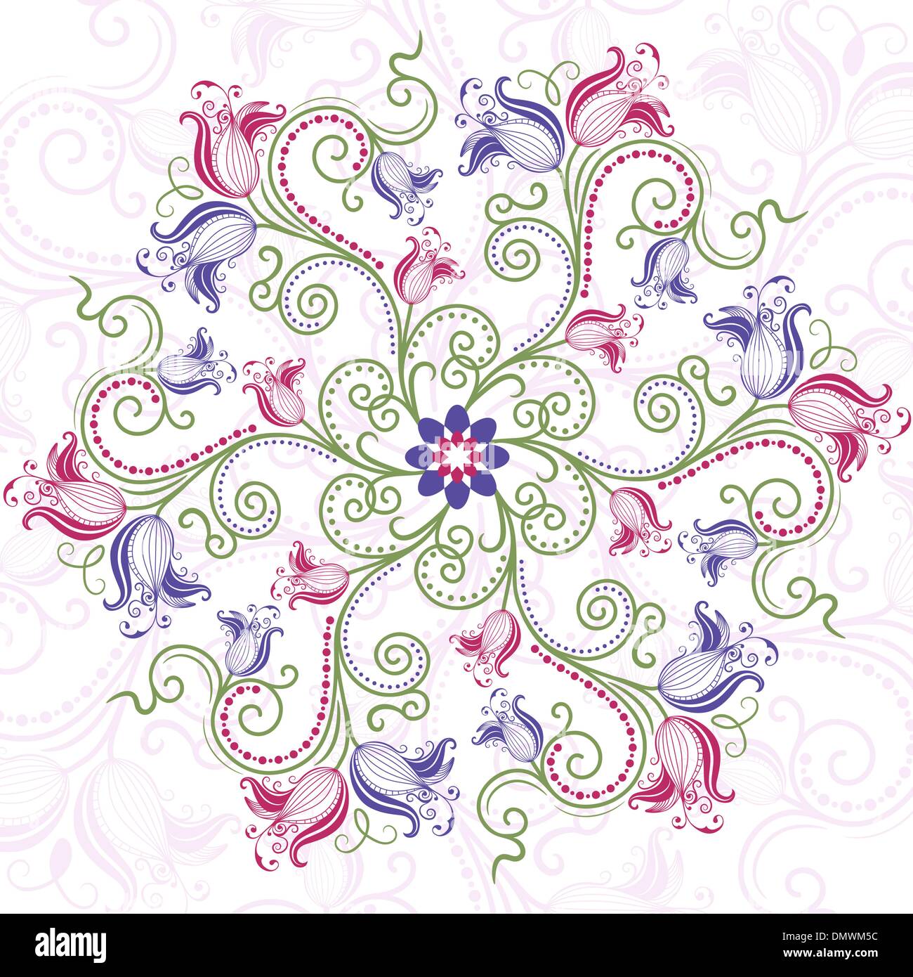 Arabic frame floral design Cut Out Stock Images & Pictures - Alamy