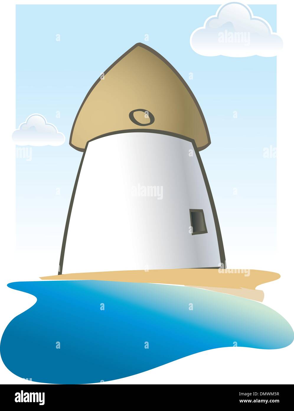 Greece greek windmill Stock Vector Images - Alamy