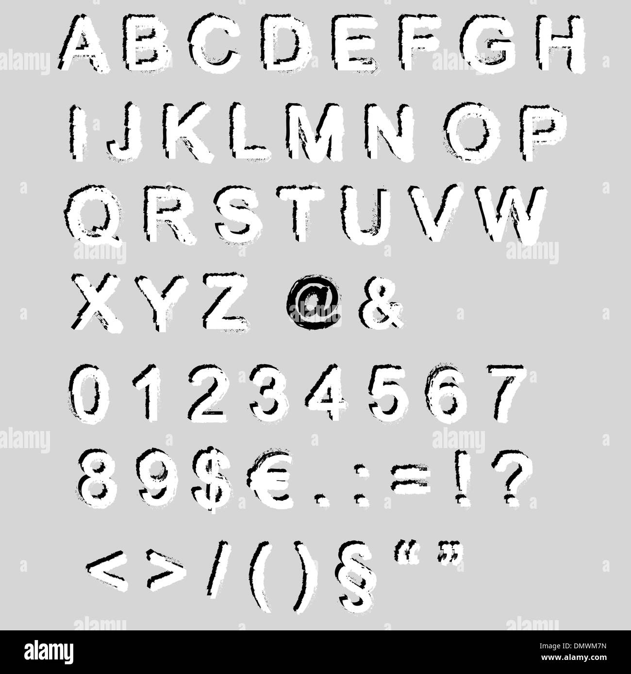 Exclamation mark font Stock Vector Images - Alamy