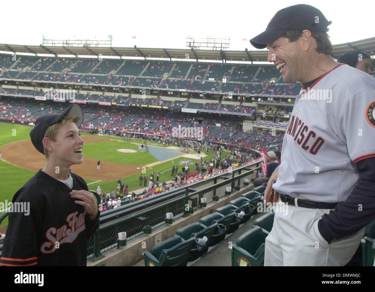 Oct 27, 2002 - Anaheim, CA, USA - BRETT JACKSON, 14, and his father ...