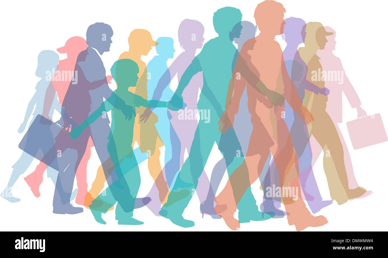 Group diverse people crowd Stock Vector Images - Alamy