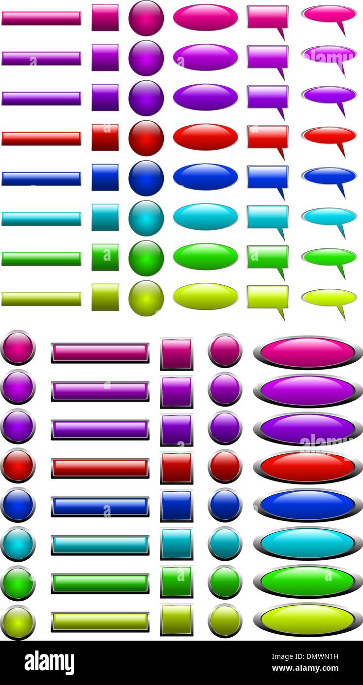 web button set Stock Vector Image & Art - Alamy