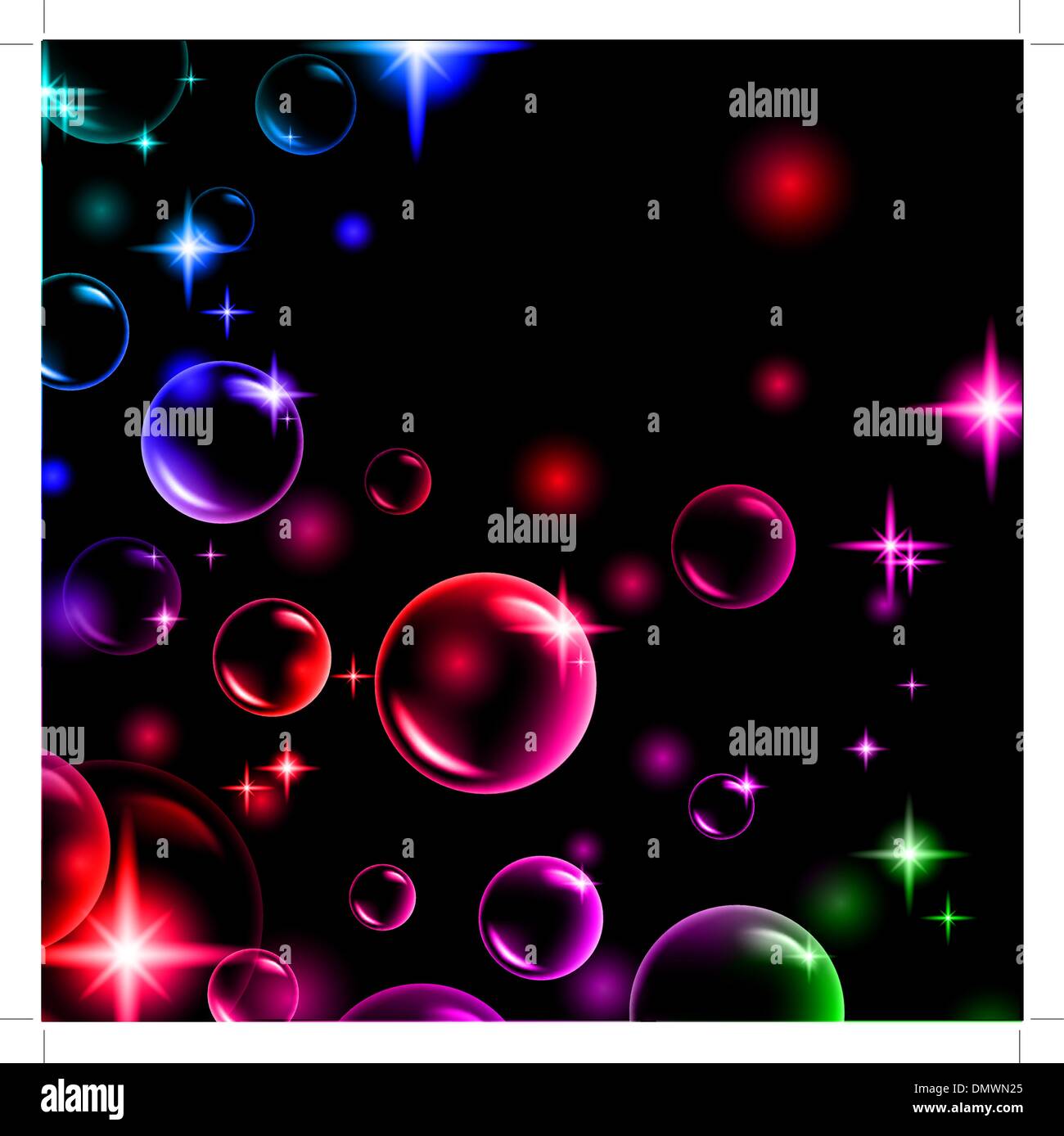 Soap bubbles border blue Stock Vector Images - Alamy