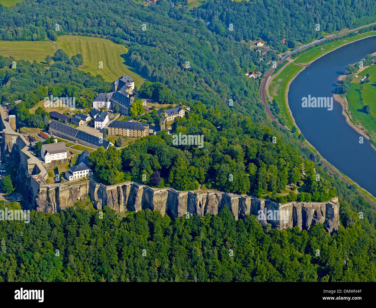 Konigstein castle aerial hi-res stock photography and images - Alamy