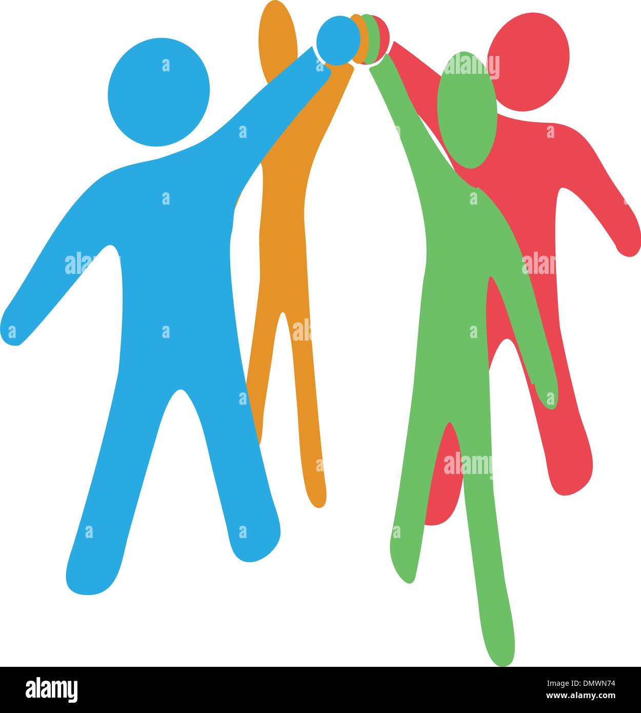 People collaborate team up join hands together Stock Vector Image & Art ...