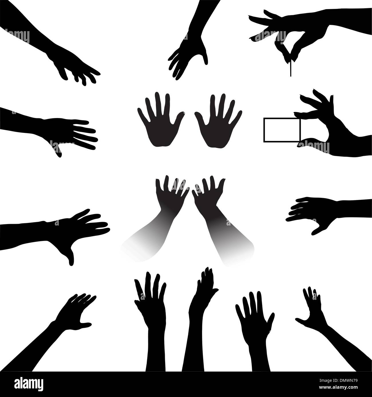 Group people hold hands Stock Vector Images - Alamy