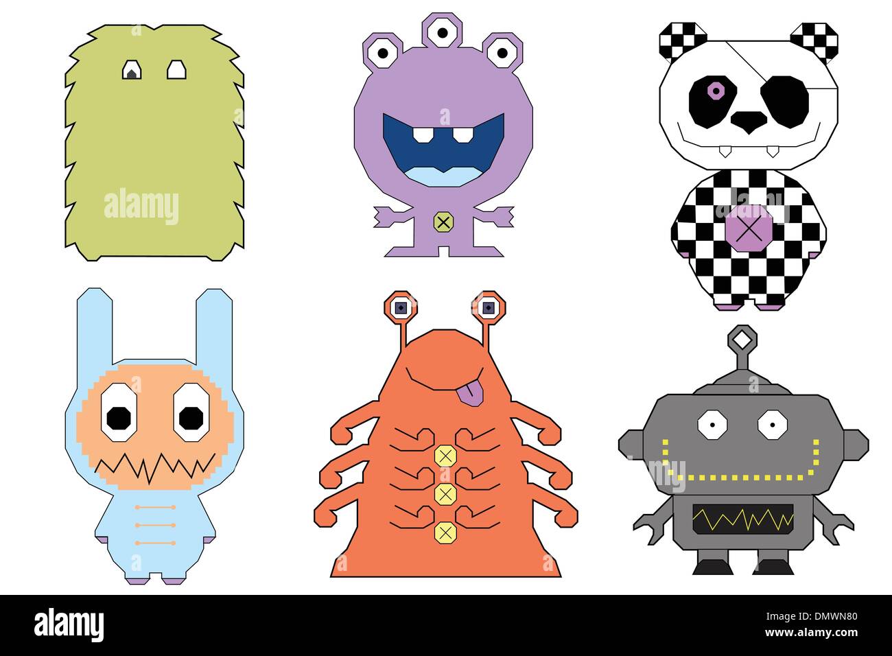 Collection of monsters and aliens Stock Vector Image & Art - Alamy