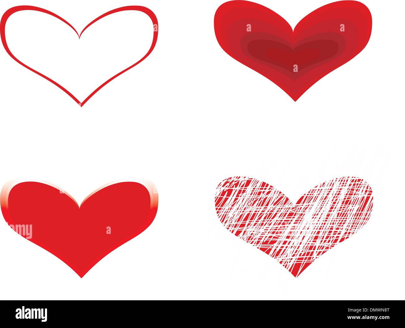 Background hearts over white Stock Vector Images - Alamy