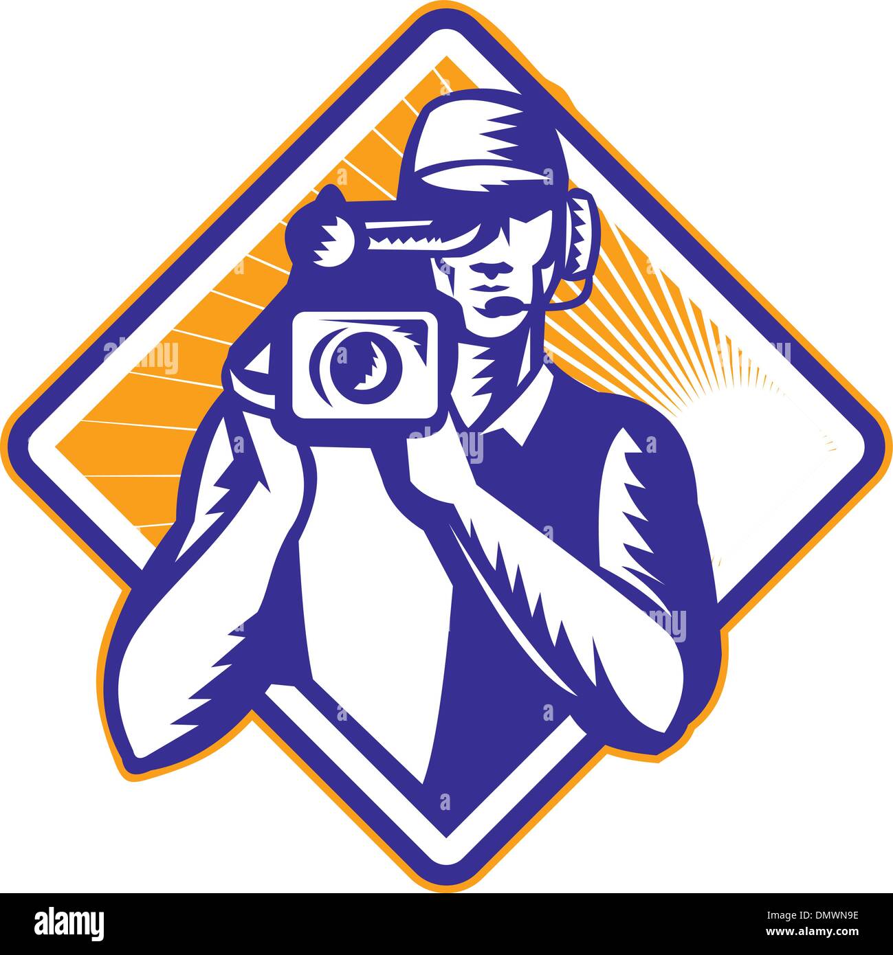 Man holding camera on Stock Vector Images - Alamy