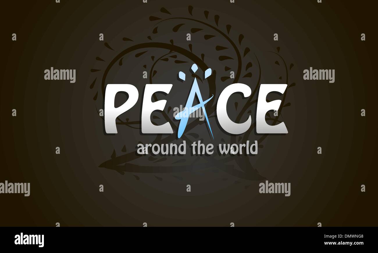 Peace word Stock Vector Images - Alamy