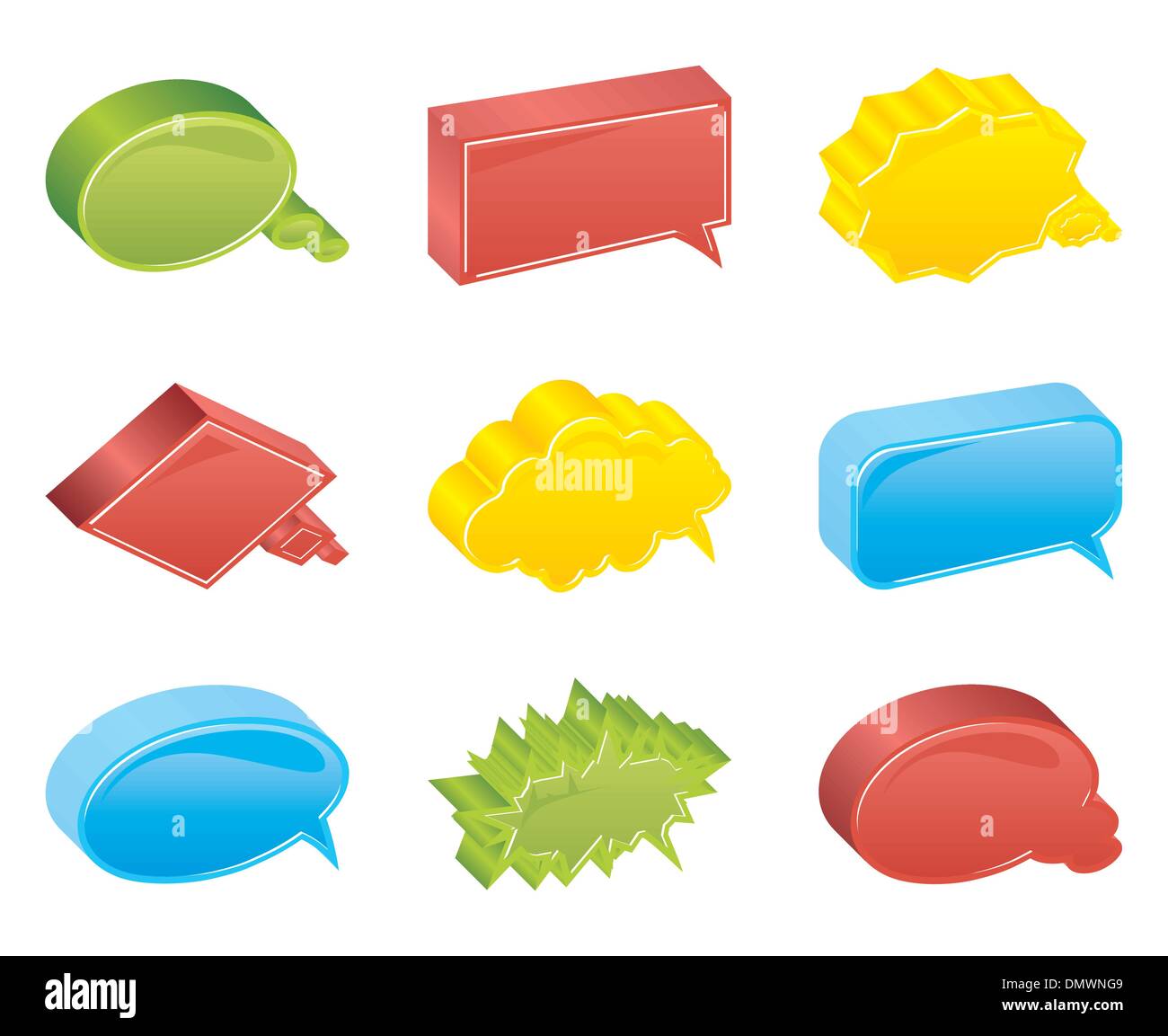 Colour bubbles collection. Vector 3d Stock Vector Image & Art - Alamy