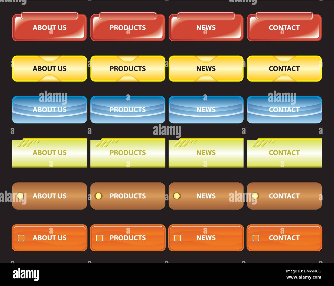 Web navigation templates Stock Vector Image & Art - Alamy