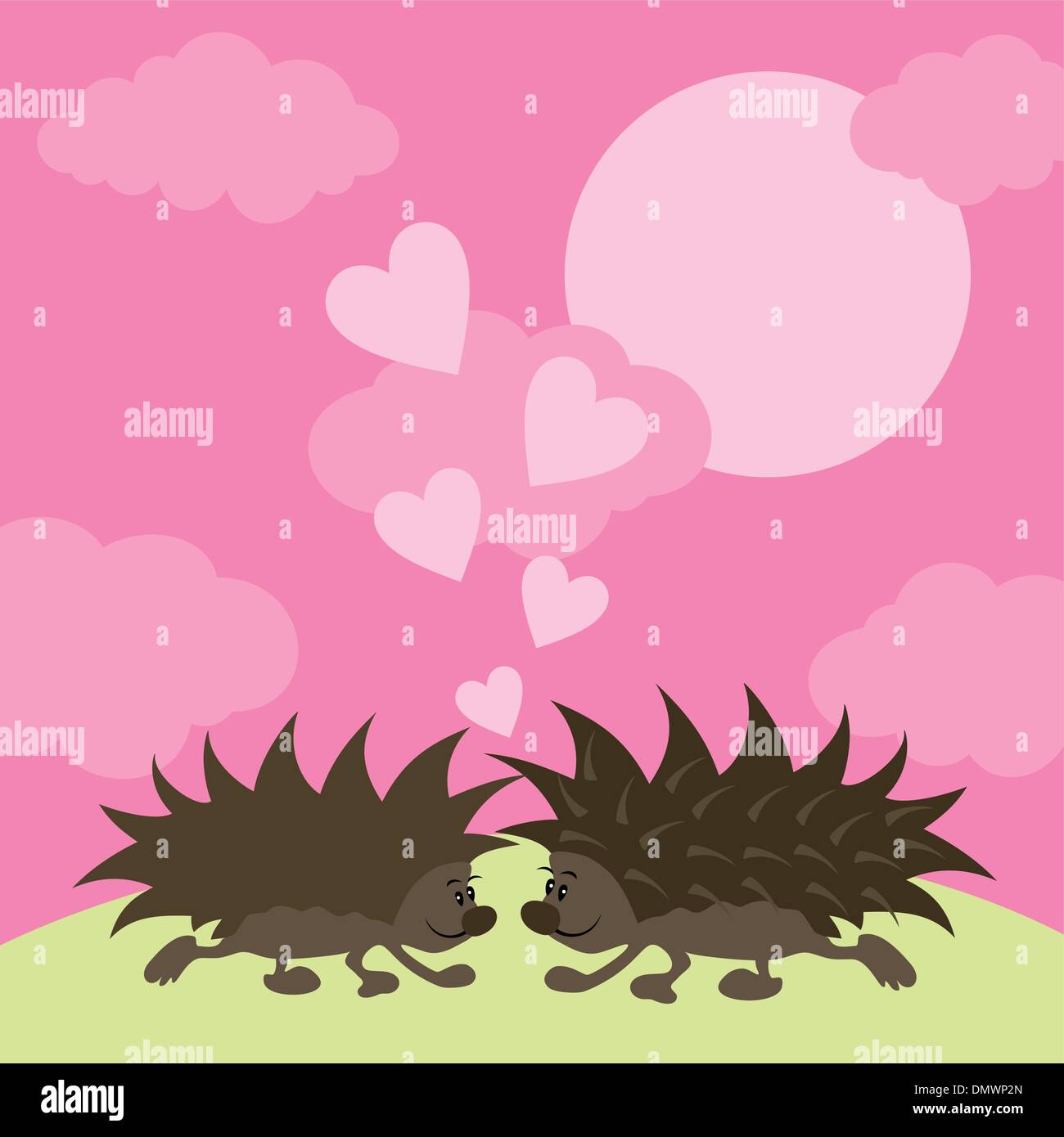 Hedgehog love Stock Vector Images - Alamy