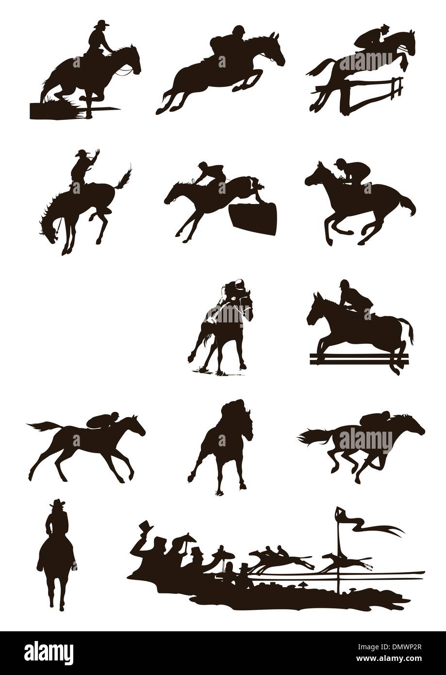 Sports horses Cut Out Stock Images & Pictures - Alamy