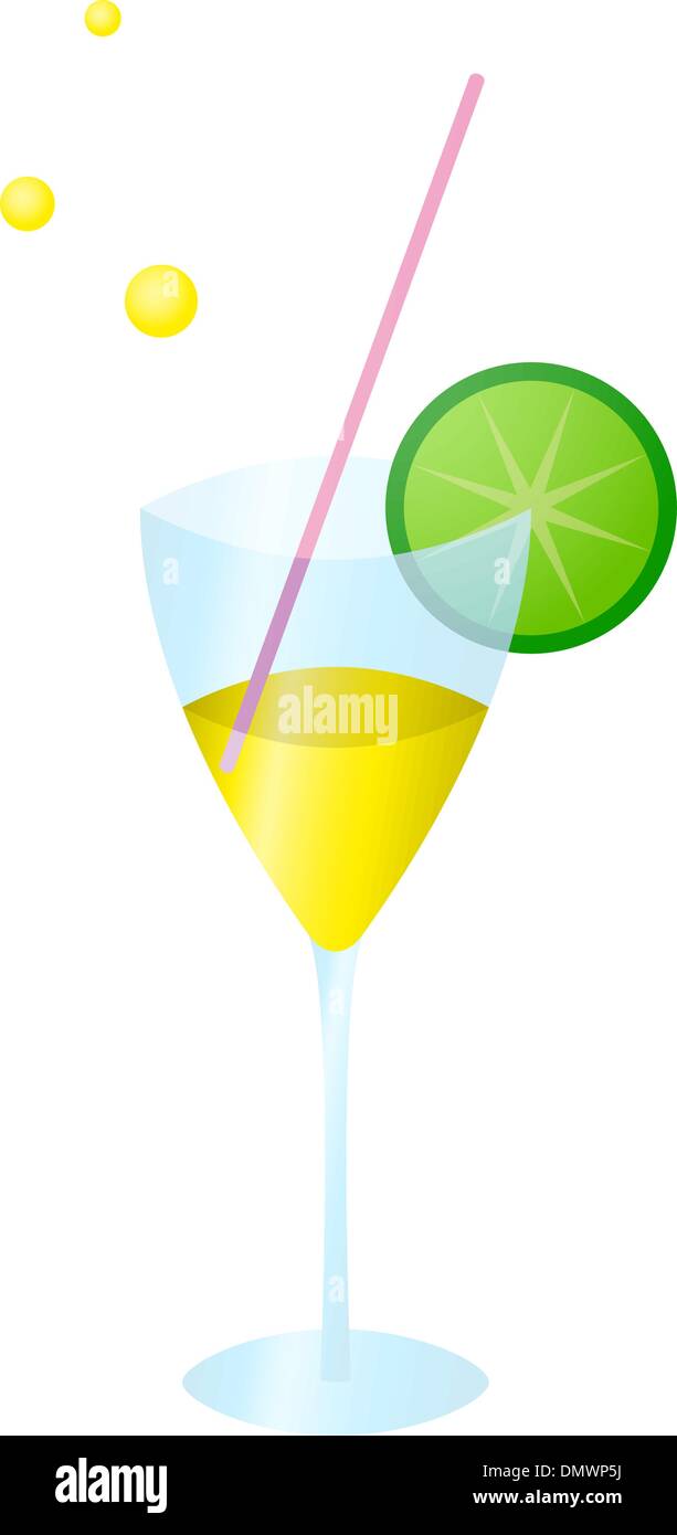 Fruit lemonade in glass Stock Vector Images - Alamy