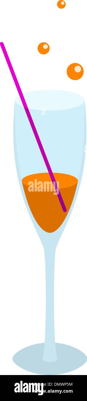 Isolated drink glass orange Stock Vector Images - Alamy