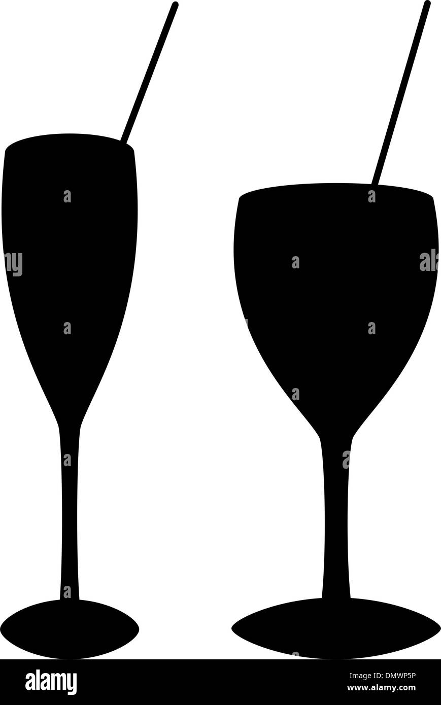 Party drinking glasses Stock Vector Images - Alamy