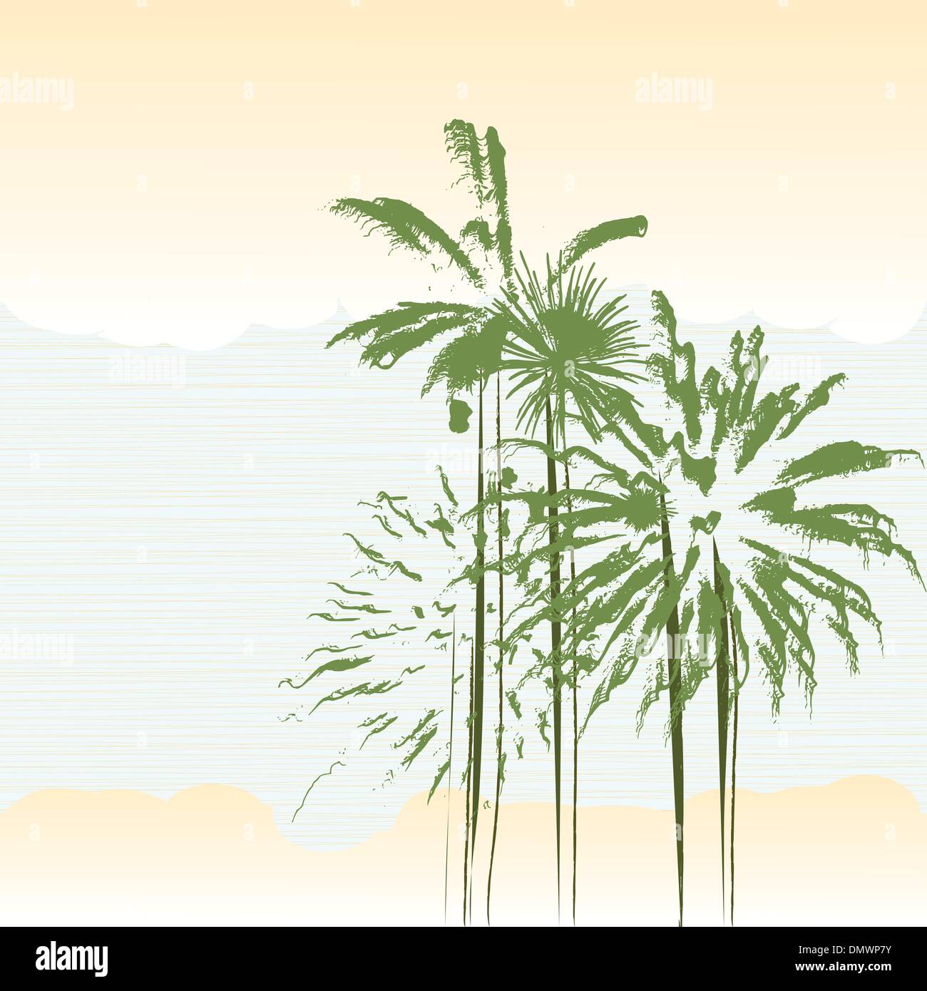 Palm tree illustration hi-res stock photography and images - Alamy
