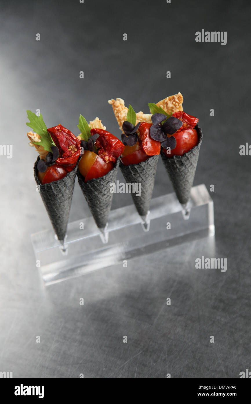 Selection of elegant canape's Stock Photo - Alamy
