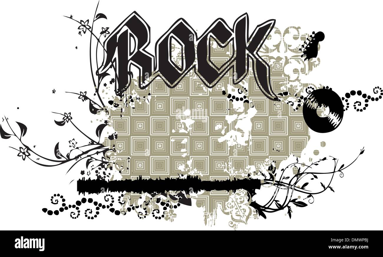 Floral guitar illustration Stock Vector Images - Alamy