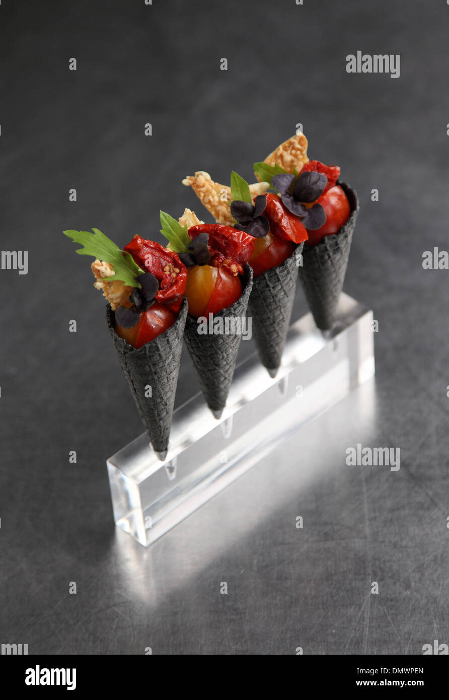 Selection of elegant canape's Stock Photo - Alamy