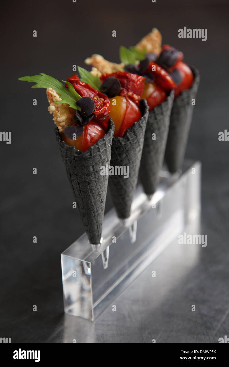 Selection of elegant canape's Stock Photo - Alamy