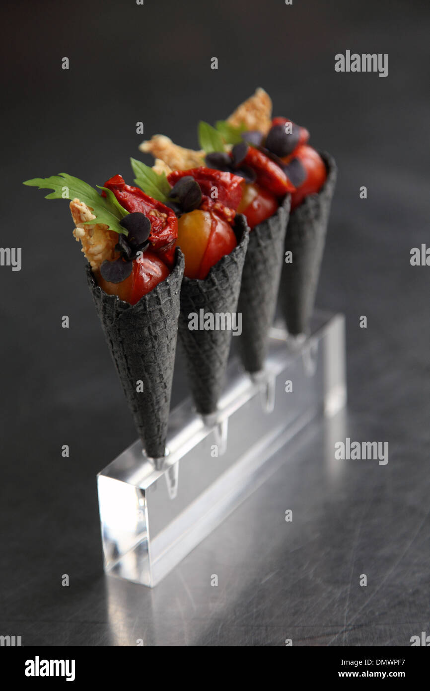 Selection of elegant canape's Stock Photo - Alamy