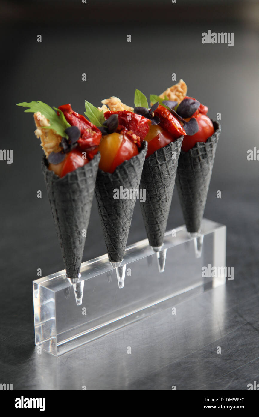 Selection of elegant canape's Stock Photo - Alamy