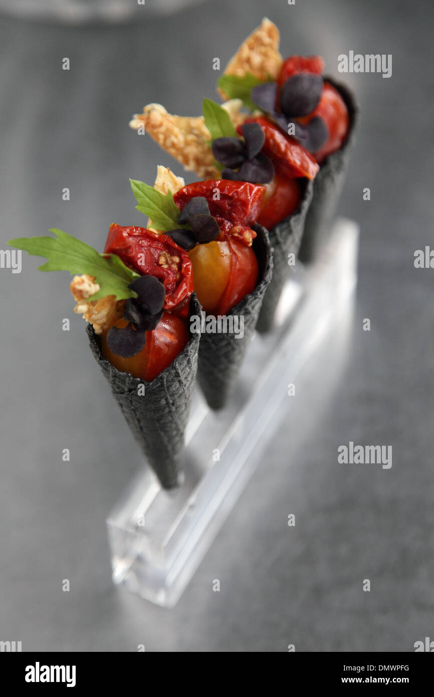 Selection of elegant canape's Stock Photo - Alamy