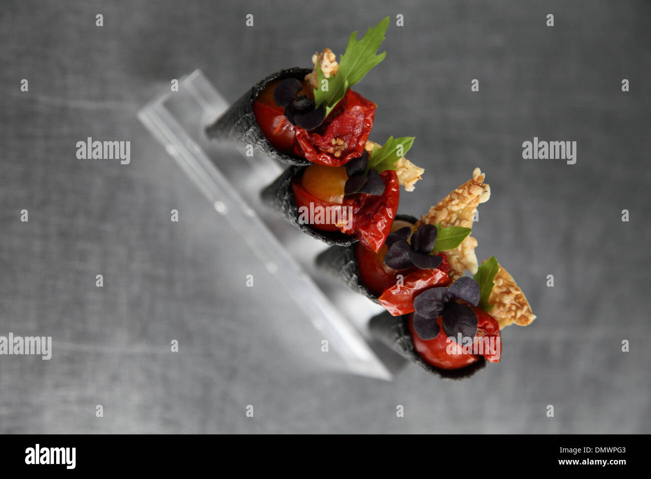 Selection of elegant canape's Stock Photo - Alamy