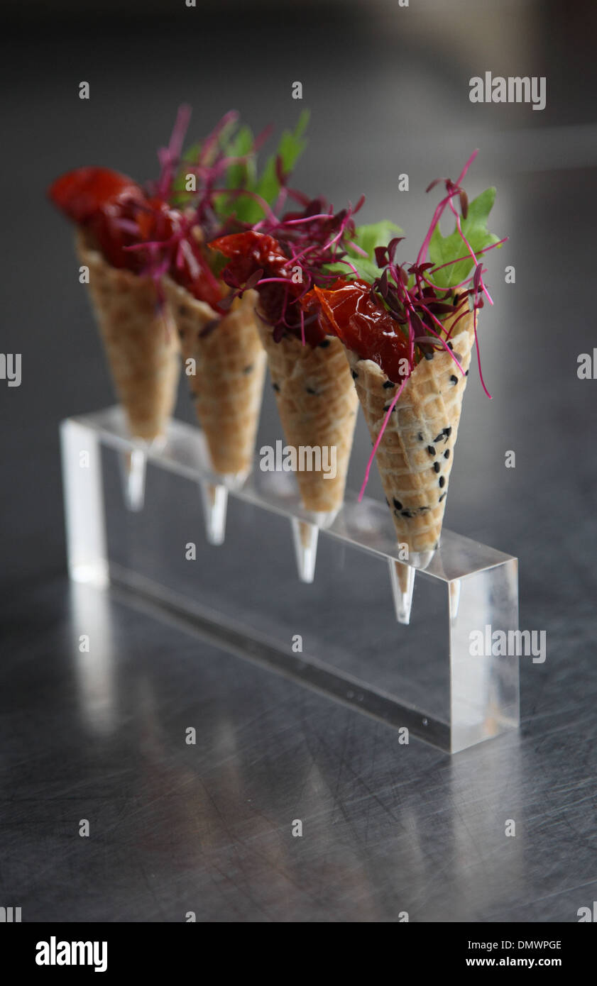 Selection of elegant canape's Stock Photo - Alamy