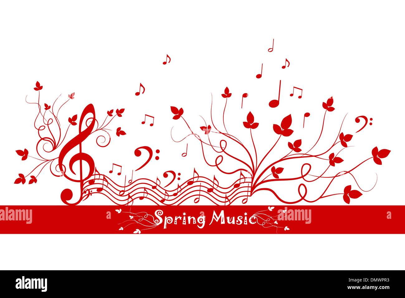 Spring Floral and Music Stock Vector Image & Art - Alamy