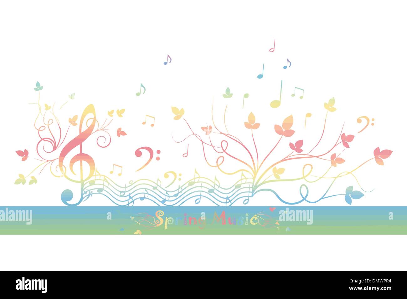 Spring Floral and Music Stock Vector Image & Art - Alamy