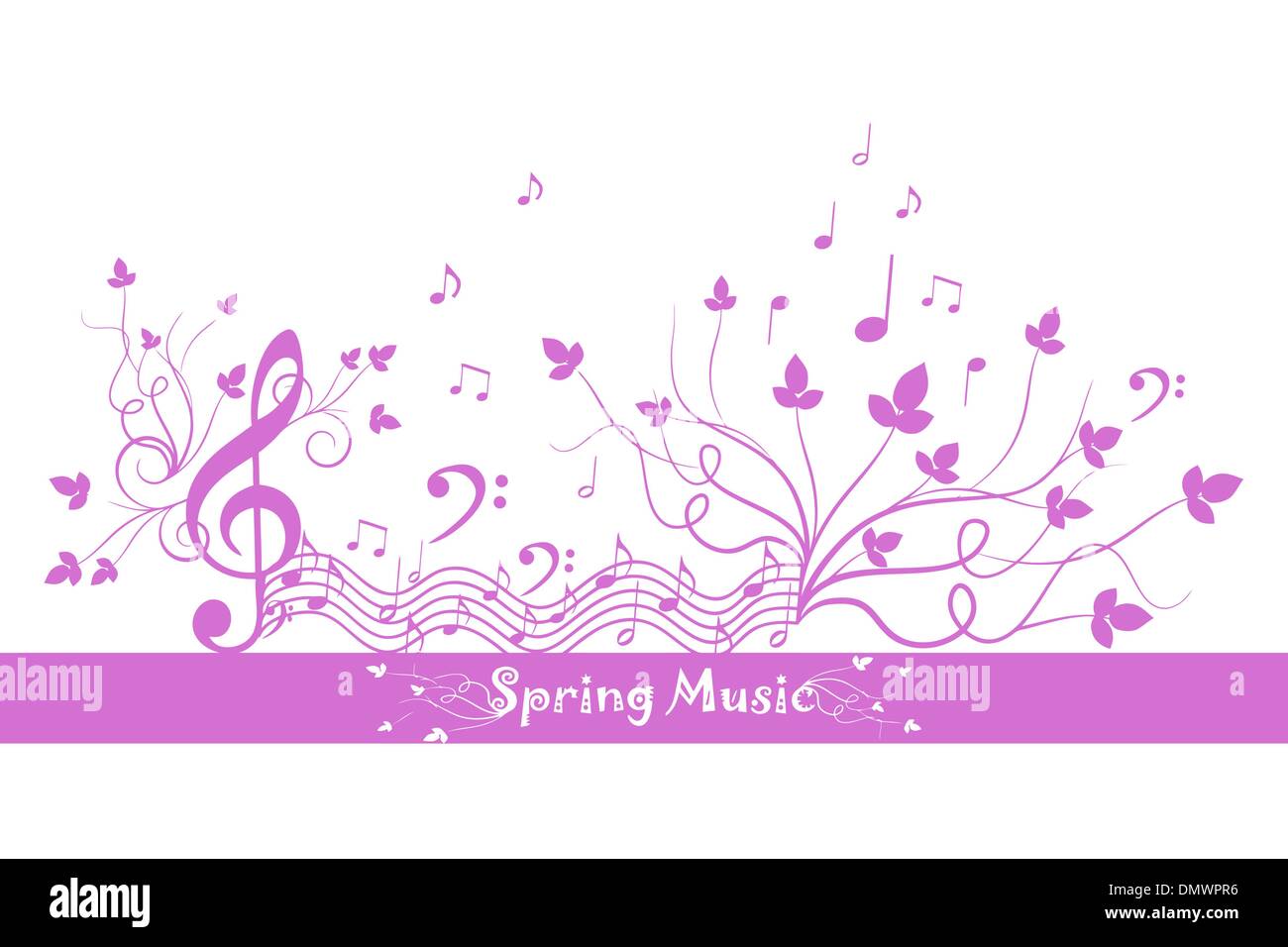 Spring Floral and Music Stock Vector Image & Art - Alamy