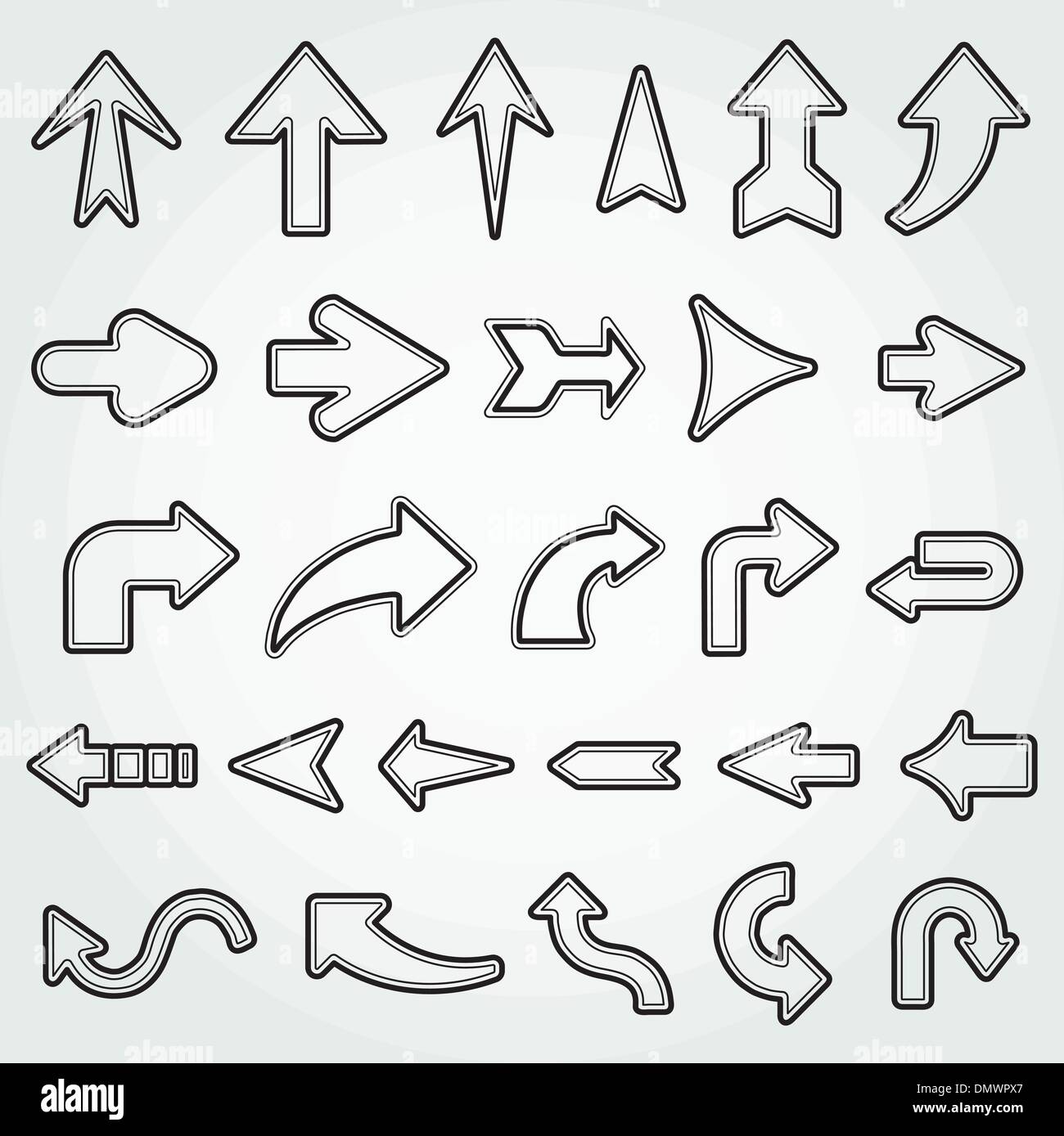 vector arrows set Stock Vector Image & Art - Alamy