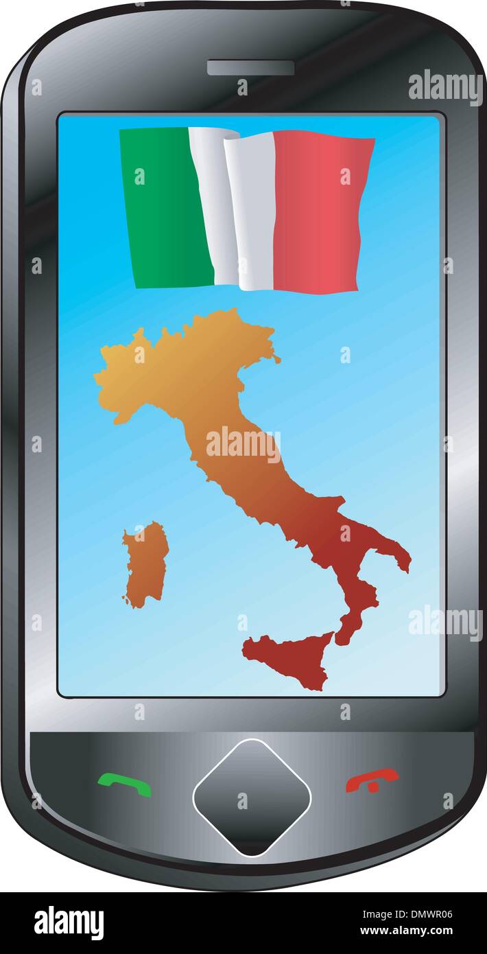 Mobile phone italy Stock Vector Images - Alamy