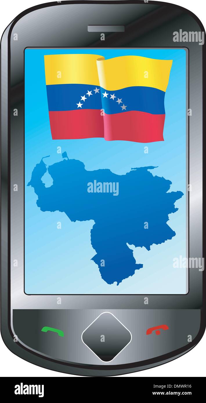 Flag map of venezuela Stock Vector Images - Alamy