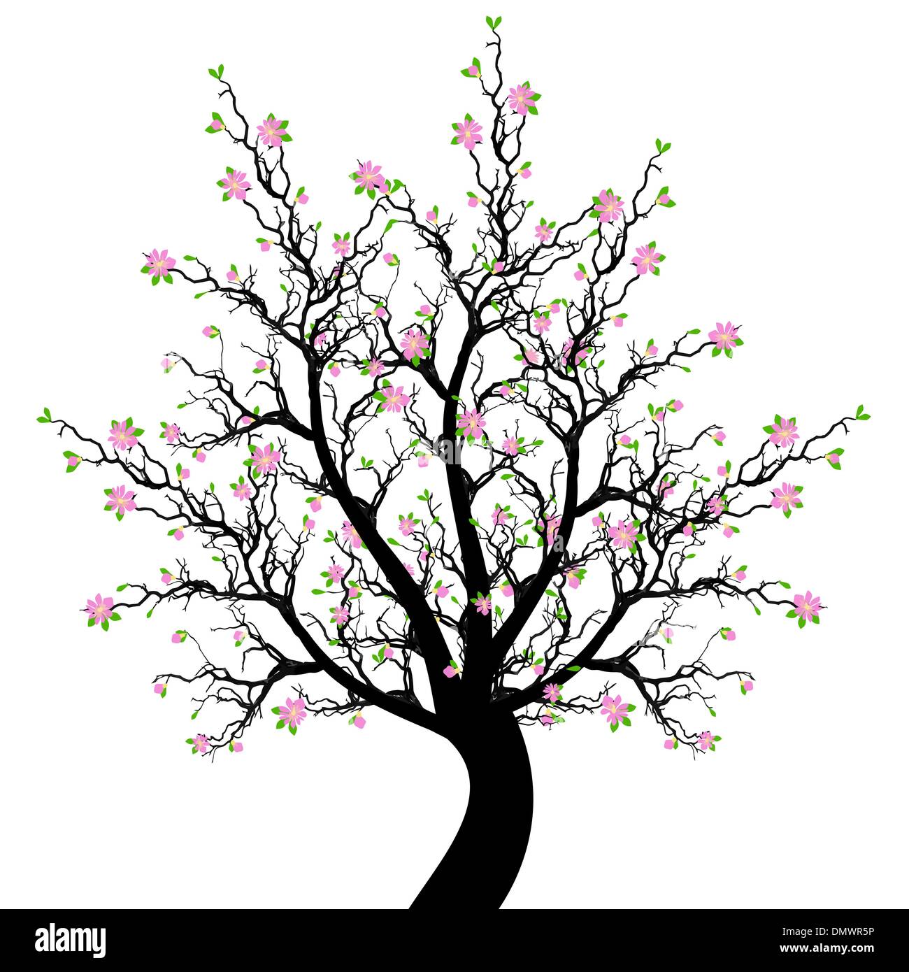 Tree with spring blossom Stock Vector Images - Alamy