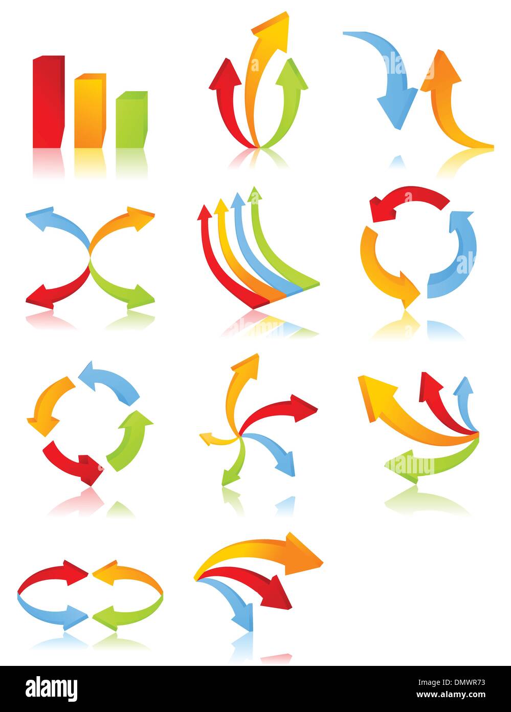 Neon sign red blue arrow Stock Vector Images - Alamy