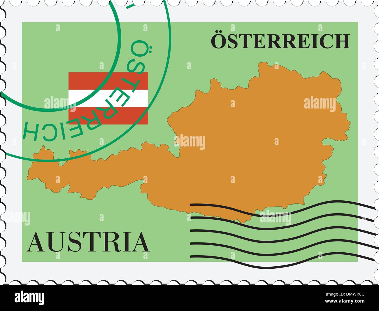 Stamp austria Stock Vector Images - Alamy