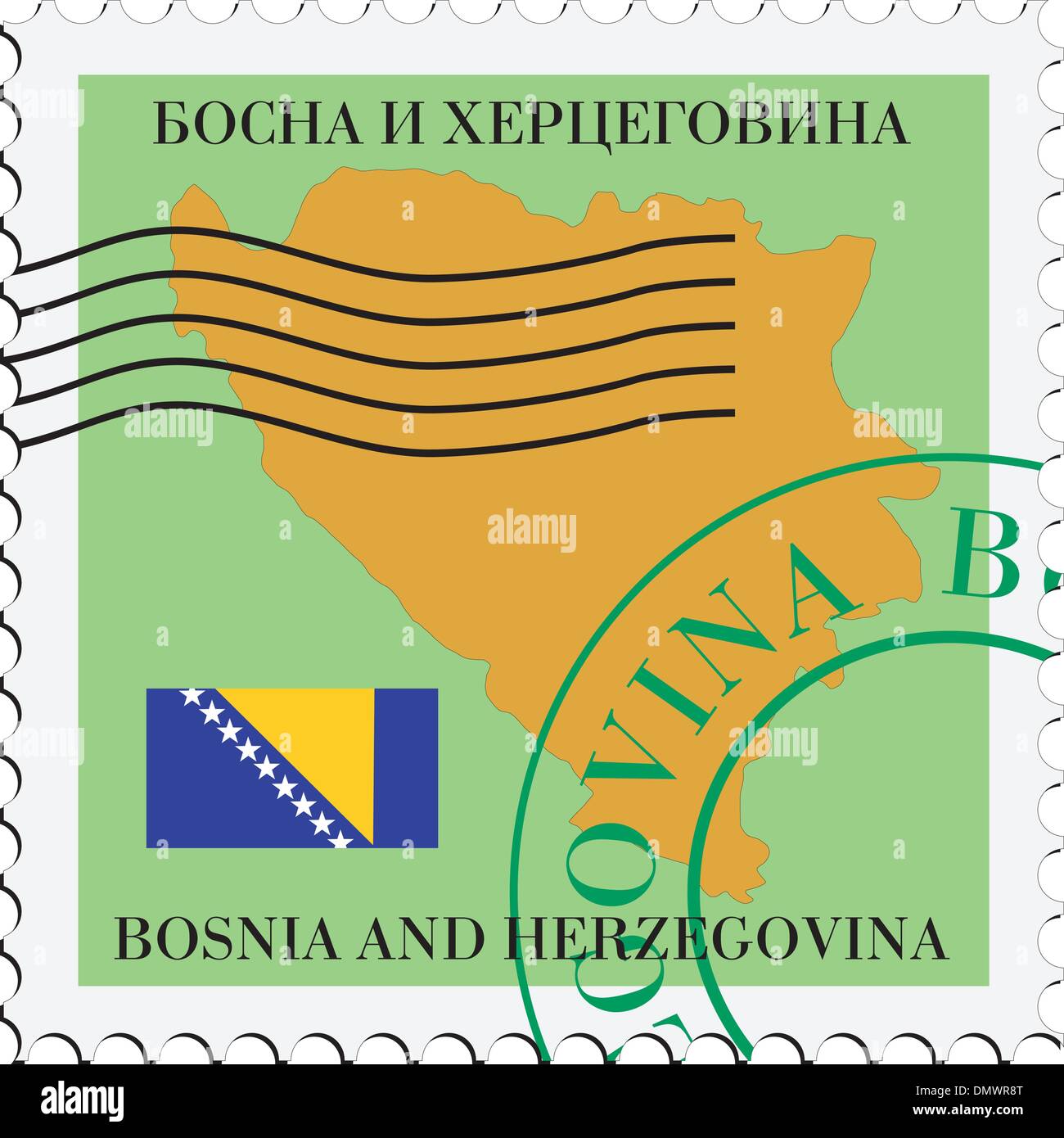Stamp bosnia Stock Vector Images - Alamy