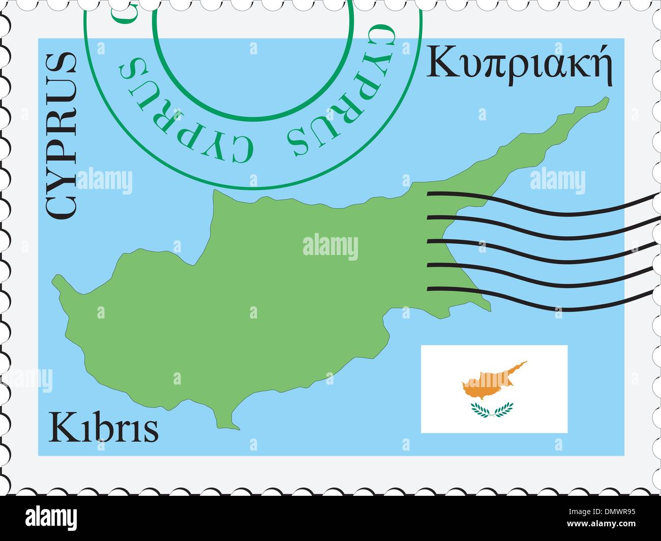 Cyprus flag map Stock Vector Images - Alamy