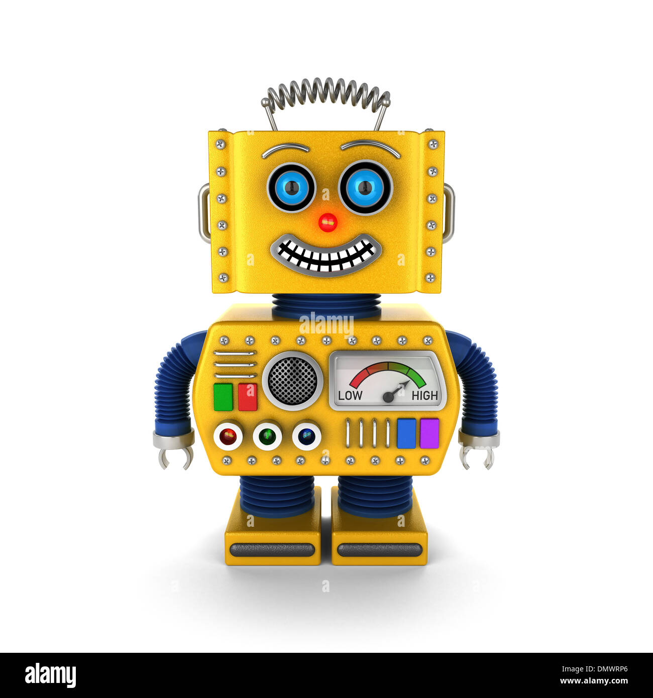 Cute vintage toy robot Stock Photo - Alamy