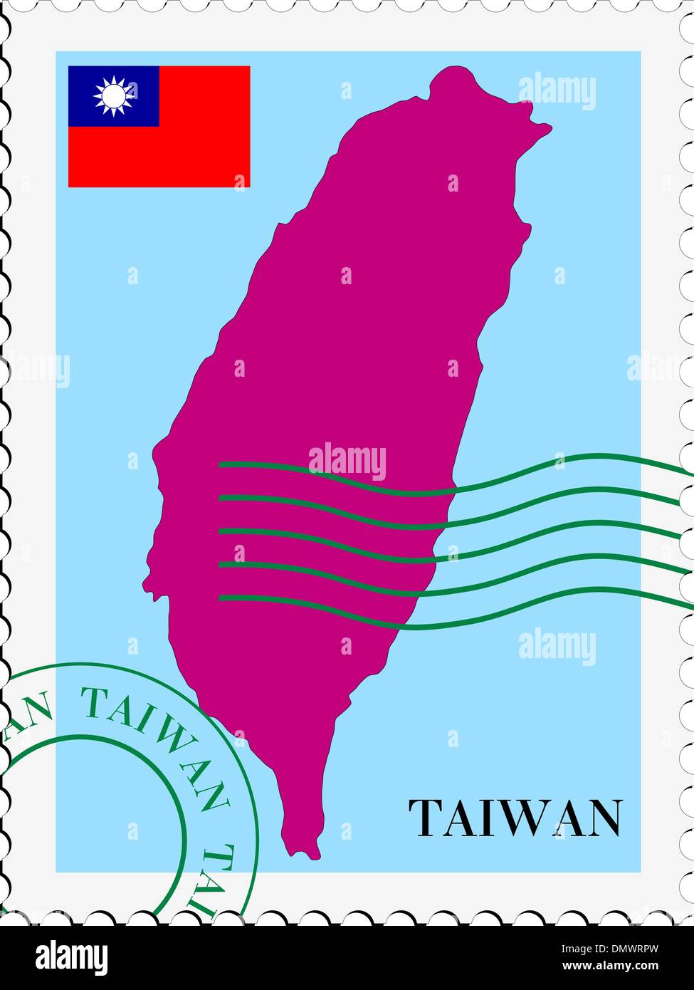 Taiwan stamp vector vectors hi-res stock photography and images - Alamy